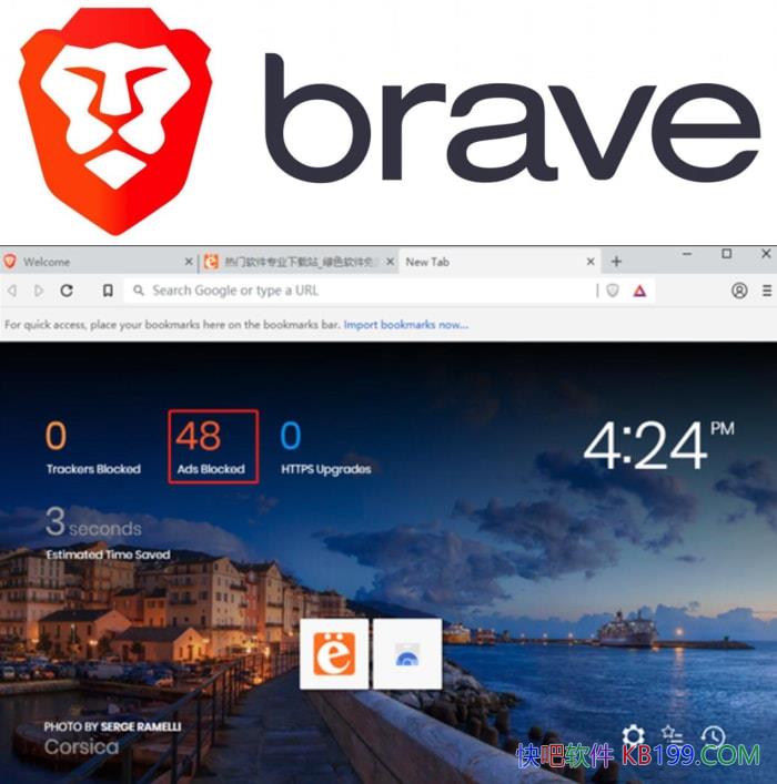 Brave Browser v1.79.123 多语便携版/注重隐私保护、速度极快且私密 - KB199.COM
